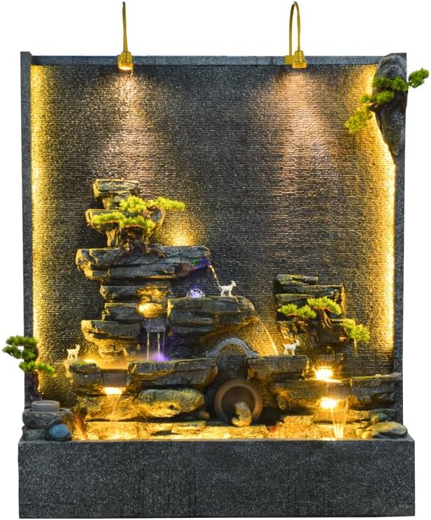 🌊 ZenLux™ — Fonte Monumental com LED & Concreto Premium